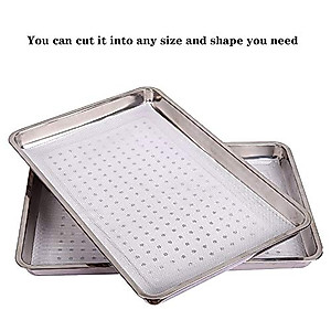 5 Pieces Square Silicone Dehydrator Sheets,15.7" x 15.7" Non-stick Fruit Dehydrator Mats,Reusable Steamer Mesh Mat Baking Mats for Fruit Dryer