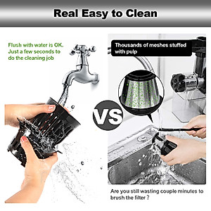 Celery Juicer Machine Slow Masticating Juicers Cold Press Juicer Real Easy Clean Extractor for Vegetable Fruit 1.8 inch Chute Quite Low db