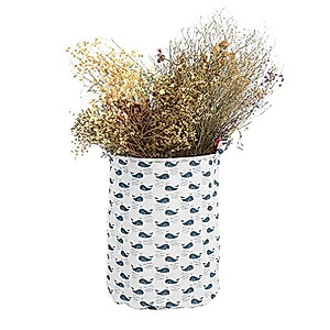 Baynne Linen Laundry Basket, Laundry Storage Bin Washing Basket with Handles Collapsible Laundry Storage Container Dirty Clothes Sorter Organization Bin