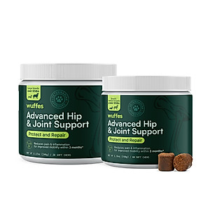 Wuffes Chewable Dog Hip & Joint Supplement - Glucosamine & Chondroitin Chews - Dog Joint Supplements & Vitamins - Extended Joint Care (Small Breed & Large Breed Bundle, 90 Chews (Pack of 2))