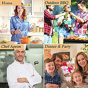 YFJQTZX Adjustable Canvas Apron Women Men, Waterproof Kitchen Aprons for Women With Pockets, Cute Cooking Chef Aprons for Men Grill(Black)