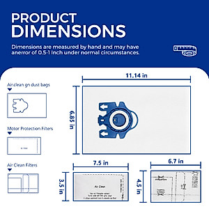 Vacuum Cleaner Bags Fit for Miele Classic C1 Complete C1 C2 C3 S227 S240 S270 S400 S2 S5 S8 Series (9)