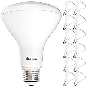 Sunco 12 Pack BR30 Indoor Recessed Flood Light Bulb LED 4000K Cool White, Dimmable, 850 LM, E26 Base, 25,000 Lifetime Hours - UL & Energy Star, White, 11W, 65W Equivalent