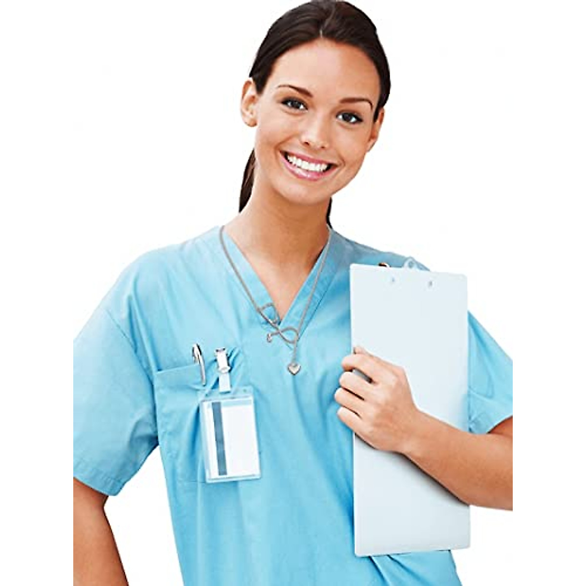 Nurse Gifts for Women Nurse Stethoscope Necklace Heart Doctor Stethoscope Pendant Doctor Nurse Medical Student Graduation Jewelry Gift (silver)