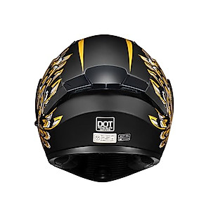 KYPARA Motorcycle Dual Visor Flip up Modular Full Face Helmet with DOT Certification of Impressionism (M, Michael.Matt)