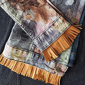 Trims by the Yard 2" Premium Vegan Leather Fringe Trim | Brown | (5 yard cut)