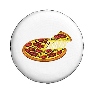 Pizza Slice Pepperoni,Funny Tire Cover Universal Fit Spare Tire Protector for Truck SUV Trailer Camper Rv