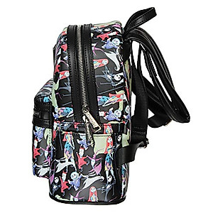 The Nightmare Before Christmas Allover Watercolor Character Print Mini Backpack