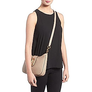 Marc Jacobs Interlock Small Leather Hobo Crossbody Bag, Taupe