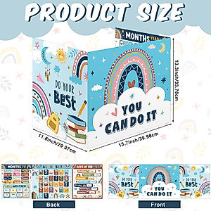 Pasimy 24 Pcs Desk Dividers Double Sided Privacy Folders for Students Classroom Desk Cardboard Study Carrel Privacy Boards for Teacher Student Study Test Reduces Distractions