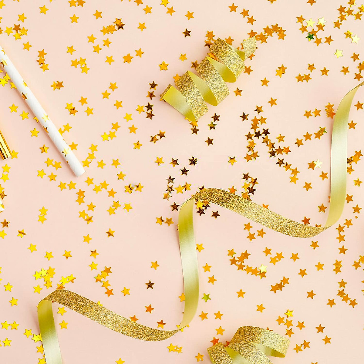 Lainrrew 100 g/ 3.53oz Star Confetti Star Table Confetti Metallic Foil Glitter Star Sequins Table Scatter Balloon Confetti for Birthday Wedding Christmas Festival Party Decorations, 0.27"