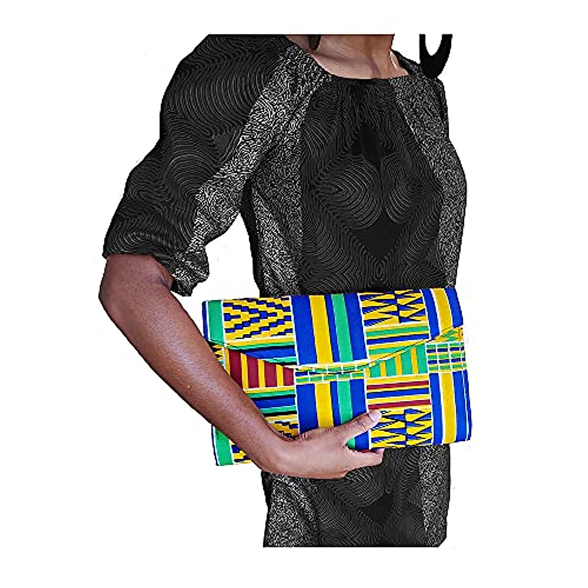 Kente Akoma African Print Clutch Purse