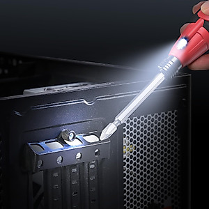 ORIA Electric Screwdriver Set, Rechargeable Cordless Screwdriver, Power Screwdriver, Small Repair Tool Kit with LED Light, 1/4'' Bit Holder, for Phones, Glasses, Camera, Laptop