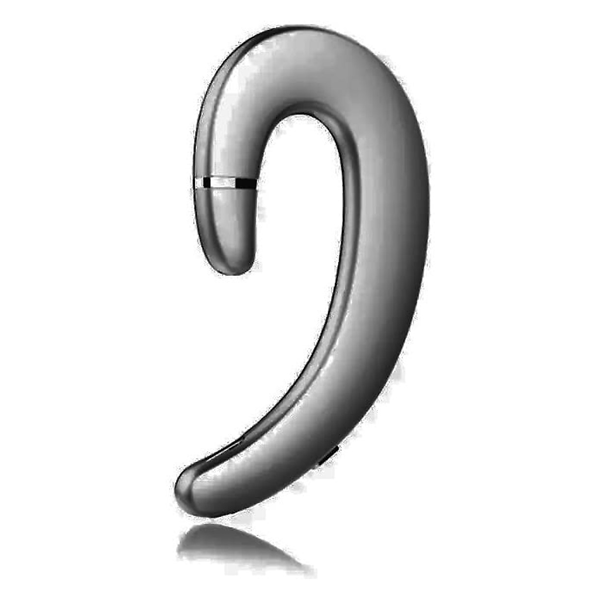 Bone Conduction Ear Hook Comfort Wear with Microphone Lightweight Compatible with iPhone & Android. Grey