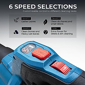 DongCheng Leaf Blower - 650CFM, 40V Cordless Leaf Blower with 2 4.0Ah Batteries, Advanced Brushless Motor, Shoulder Strap. Electric Leaf Blower for Lawn Care, Cleaning Yard & Road