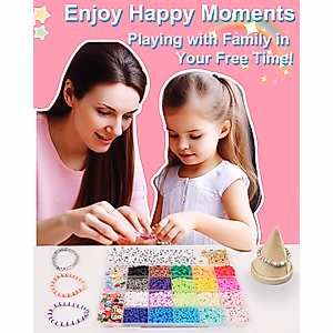 Mio Angle Bracelet Making Kit for Beginner 5000Pcs Preppy Polymer Friendship Bracelet Making with Charms Kit for Jewelry Making DIY Arts and Crafts Birthday Gifts Toys for Kids Age 6-13