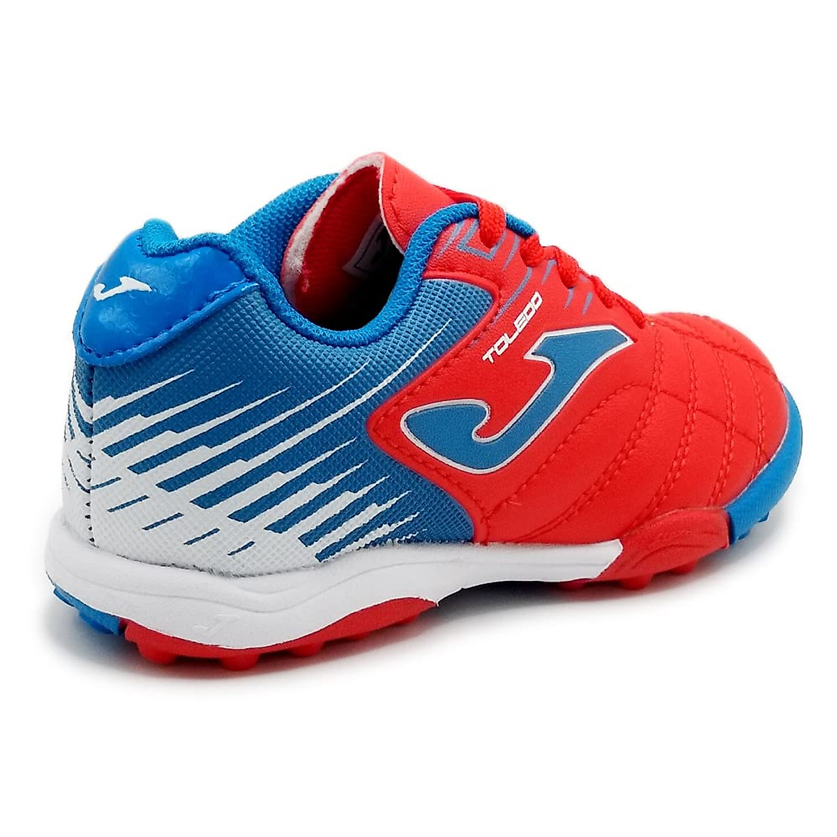 Toledo JR Kids Turf Soccer Shoe Red/Blue Royal-7