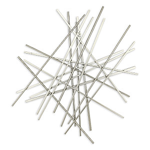 Cheungs Abstract, silver bar and panel wall décor piece (5369SV)