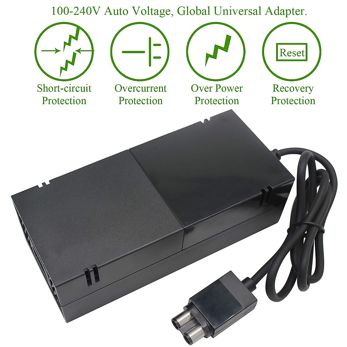 OSTENT US AC Adapter Charger Power Supply Cable Cord for Microsoft Xbox One Console