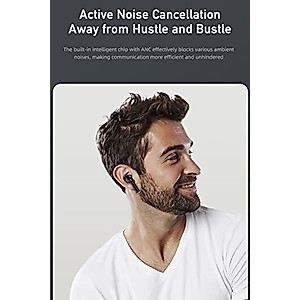 Loluka Noise Cancelling Earbuds Bluetooth Wireless Earbuds Waterproof Headphones ANC Earphones with Microphone Small Mini Ear Buds for Sports Workout Running Office