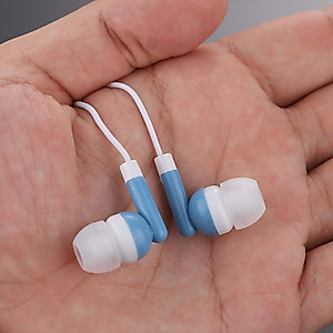 CN-Outlet Wholesale Earbuds Bulk Headphones Individually Bagged 50 Pack for iPhone, Android, MP3 Player for Schools, Libraries, Hospitals (Blue)
