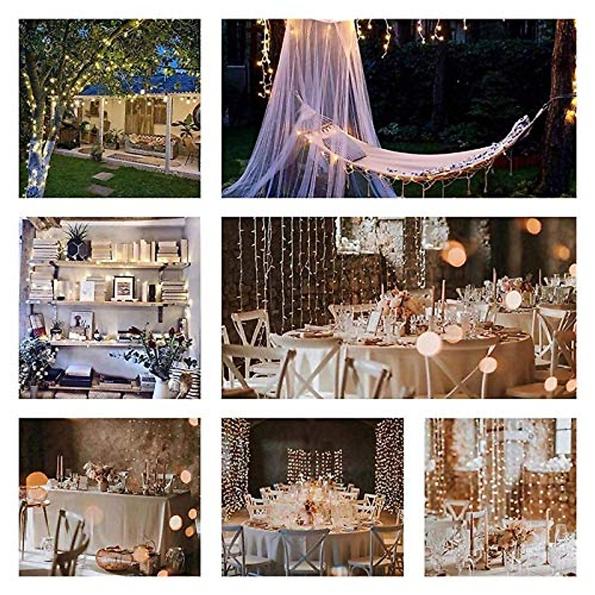 LIUPENGWEI Fairy String Lights，LED Rope Lights with 8 Lighting Modes, Perfect for Home, Garden, Bedroom, Christmas, Wedding, Party Decoration Lamp Garden Ghost Light