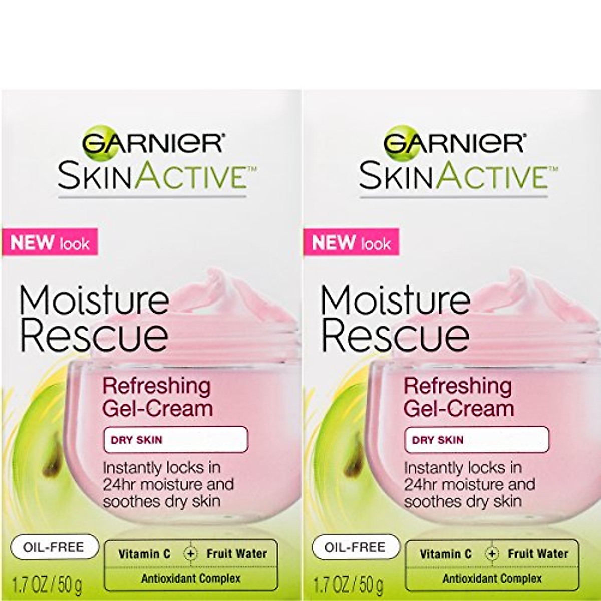 Garnier Skinactive Moisture Rescue Face Moisturizer for Dry Skin, 2 Count
