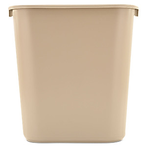 Rubbermaid Soft Wastebasket, 7-Gallon, Beige, Plastic
