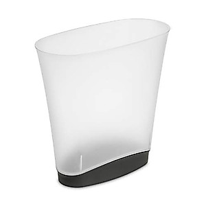 Sterilite 10303V06 2.4GAL Slim Wastebasket, Clear