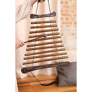 Meinl Sonic Energy Meditation Flow Chimes for Relaxing Sound Healing with Mallet and Bag, 2-Year Warranty (MFC10DMAB), Bronze