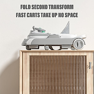 3-in-1 Foldable Baby Walker: Car-Themed Activity Center, Walker, and Stroller with Shades, Anti-Tip Design and Adjustable Settings, Baby Walker and Bouncer Combo, Baby Jumper Activity Center