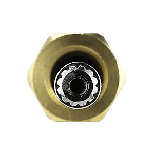 Danco 15396B 11I-9H/C Hot Cold Stem for Repcal/Crane Tub/Shower Faucets with Bonnet & Locknut, Brass