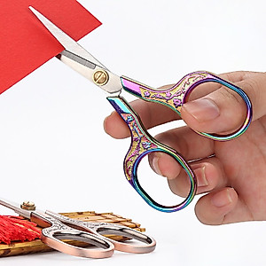 Mini Scissors Stainless Blade Metal Handle 2 Pack Office School Classroom Student Teacher Crafting Fabric Sewing Gift Wrapping All Purpose