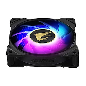 Gigabyte AORUS 120mm Sleeve Bearing ARGB Computer Case Fan, Black