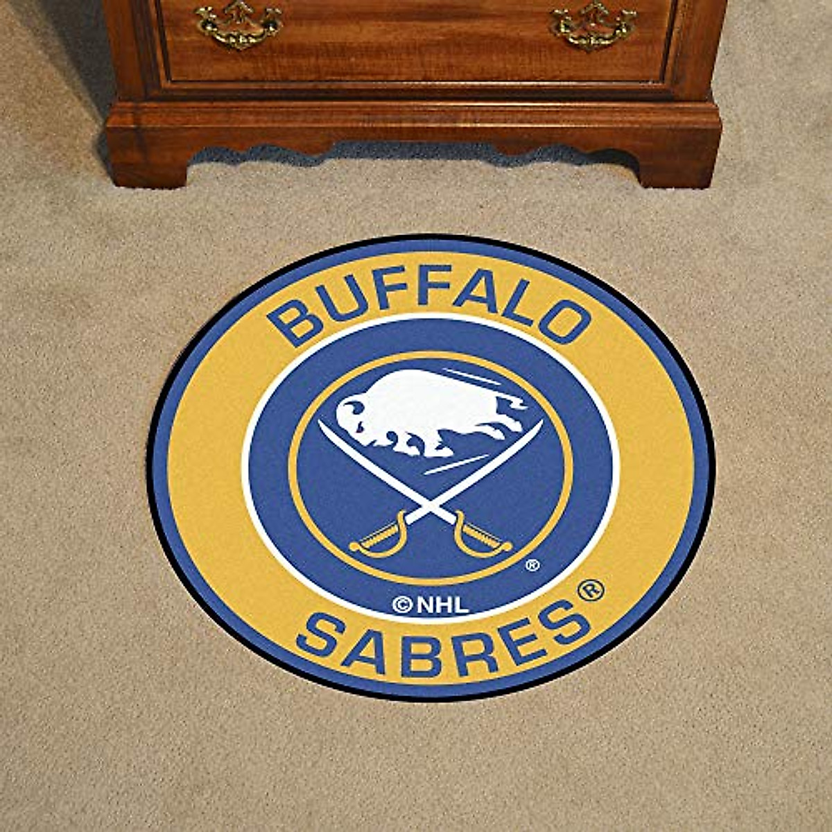 FANMATS 18864 Buffalo Sabres Roundel Rug - 27in. Diameter
