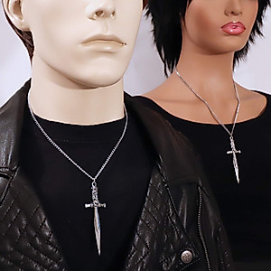 Sword with Engraved Handle Medieval Rennaissance Pendant Necklace