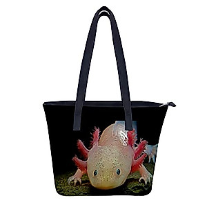 Axolotl Women's Tote Bag PU Leather Shoulder Bag Handbags Purse For Work Shopping Travel