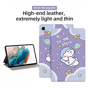 Nuouxoco for Samsung Tab A8 10.5 inch Case Multi-Angle Smart Stand Shell Cover Protective Case for Samsung Galaxy Tab A8 Tablet 2022 (SM-X200/X205/X207) Case - Cute Rabbit