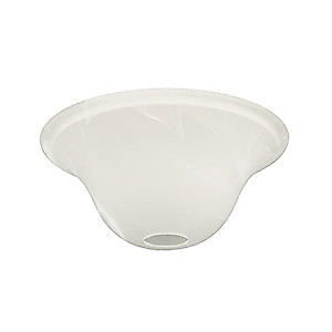 Giluta Small Floor Lamp Glass Shade Replacement Globe -Fitting Opening 1.625" Modern Alabaster Style Light Fixture Shade, Height: 4.13 inch, Width: 9.45 inch. Lipless