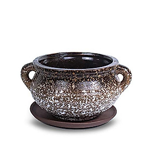 Dahlia Vintage Speckle Ceramic Succulent Planter/Plant Pot/Flower Pot/Bonsai Pot, C