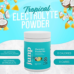 JUNP Electrolytes Powder No Sugar No Carbs – Pina Colada Coconut Pineapple Keto Electrolyte Drink Mix - Potassium & Salt Hydration Powder Electrolytes - Zero Calorie Sugar Free Electrolyte Powder 90ct