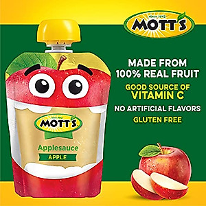 Mott's Original Applesauce, 3.2 oz clear pouches, 12 Count (Pack of 4)