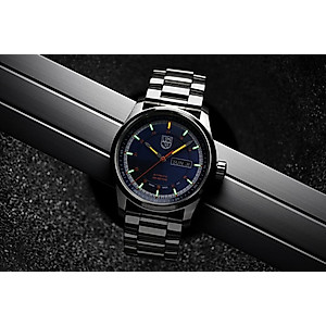 Luminox - Atacama Field Automatic - Mens Watch 44mm - Military Watch in Silver/White Date Function - 200m Water Resistant - Sapphire Glass - Mens Watches - Made in Switzerland, Blue, Bracelet