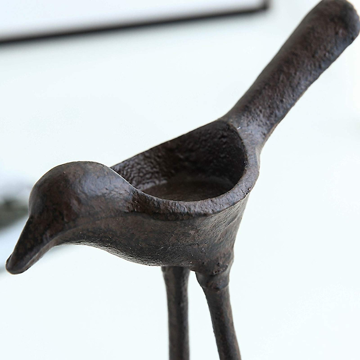 GemCave Rustic Bird Candle Holder,Cast Iron Tealight Candle Holders for Home Garden Tabletop Decor,Brown