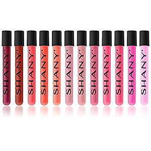 SHANY The Wanted Ones - 12 Piece Lip Gloss Set with Aloe Vera and Vitamin E