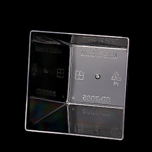 Tosnail 80 Pack 7 Oz Capacity Square Clear Plastic Dessert Tumbler Cups with 100 Spoons