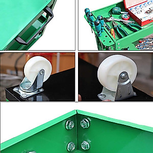 YGCBL Multifunction Portable Hand Trucks,Trolleytool Trolley Cart Parts Car Thicken Small Bearing 100Kg Easy to Move Maintenance Car, 2 Colors,Red