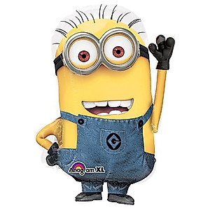 Anagram Minion Shape Supershape Foil Balloon, 25", Multicolored