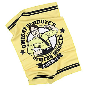 JUST FUNKY The Office Dwight Schrute's Gym for Muscles Gym Towel Sweat Towel Hand Towel