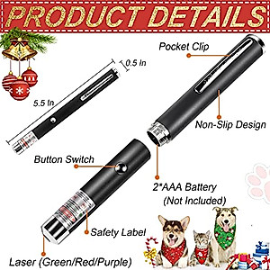 MEUSNO Laser Pointer, Laser Pointer Cat Toys for Indoor Cats, 3 Pack Laser Pointer Pen for Cats Dogs Pet Laser Toy Indoor Interactive Chase Cat Toy Lazer Pointer Pen Tease Cat Laser Light 9343